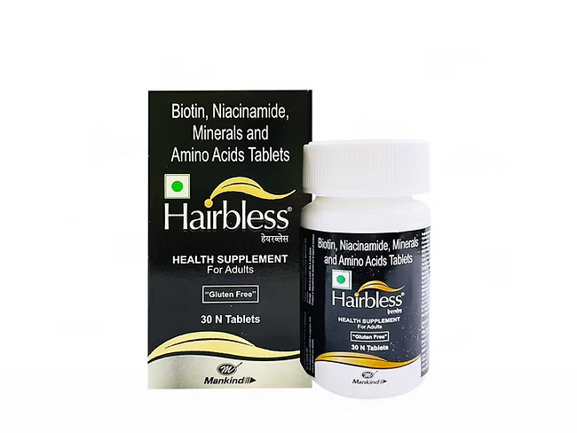 Hairbless Bottle of 30 Tablets – Dermakart
