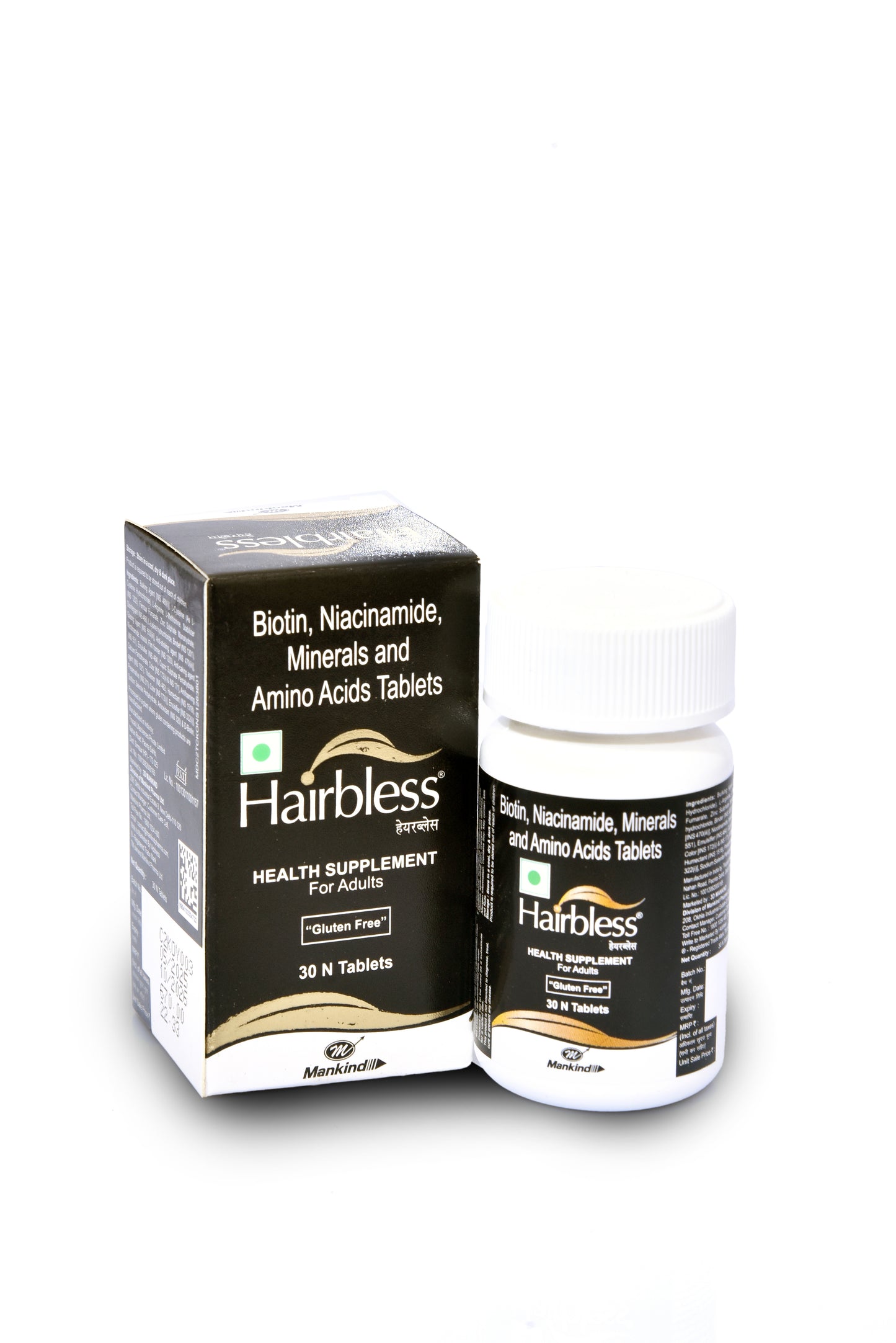 Hairbless Bottle of 30 Tablets – Dermakart